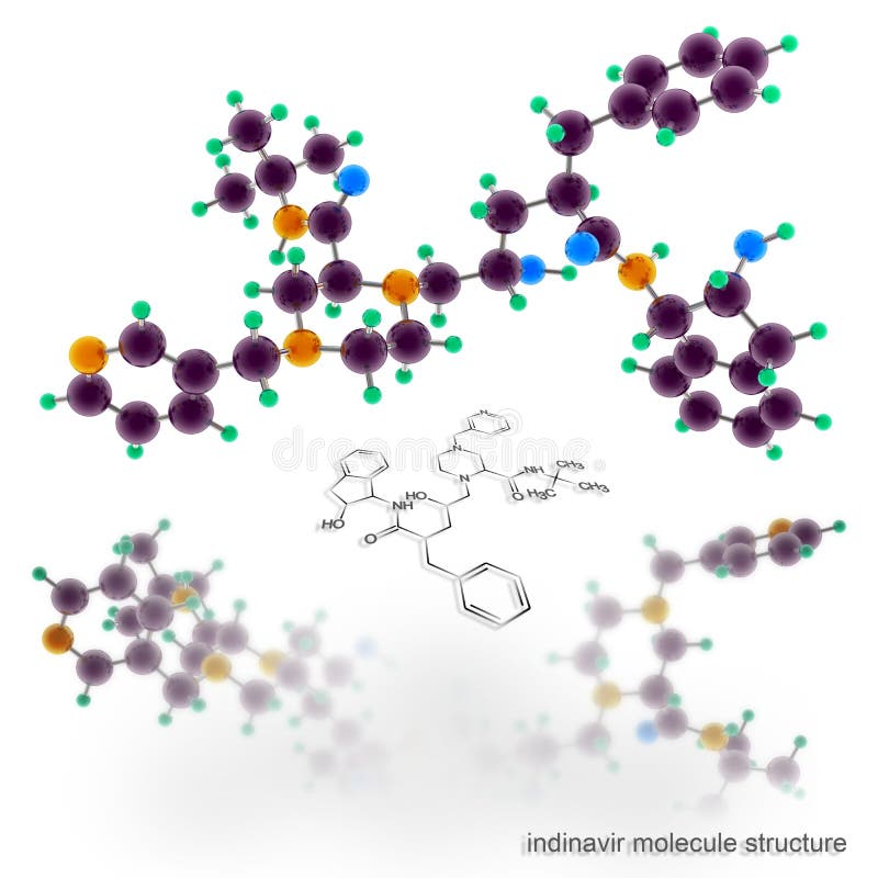 Indinavir HIV Drug Molecule. Belongs To Protease Inhibitor Class Stock ...