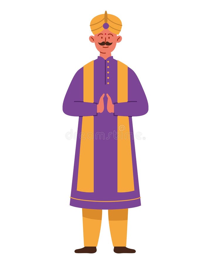 Indio Con Traje Tradicional Stock de ilustración - Ilustración de traje ...