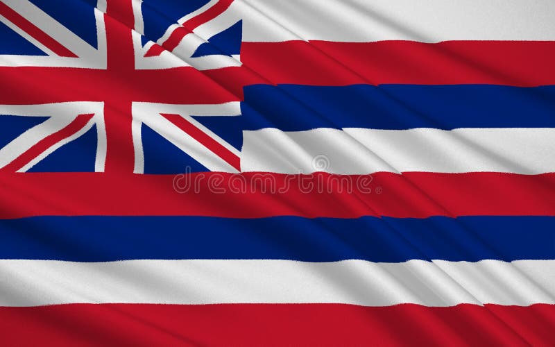 Bandera De Hawaii Los E.E.U.U., Honolulu - Polinesia Stock de ...