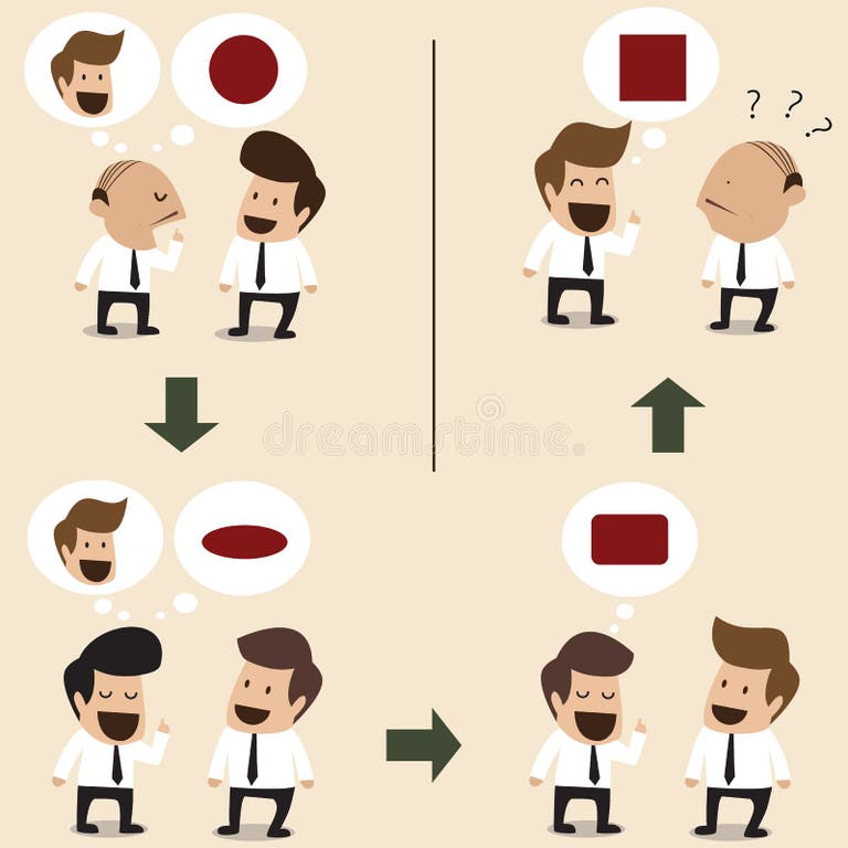 Indirect Conversation Make Wrong Result Stock Vector - Illustration of ...