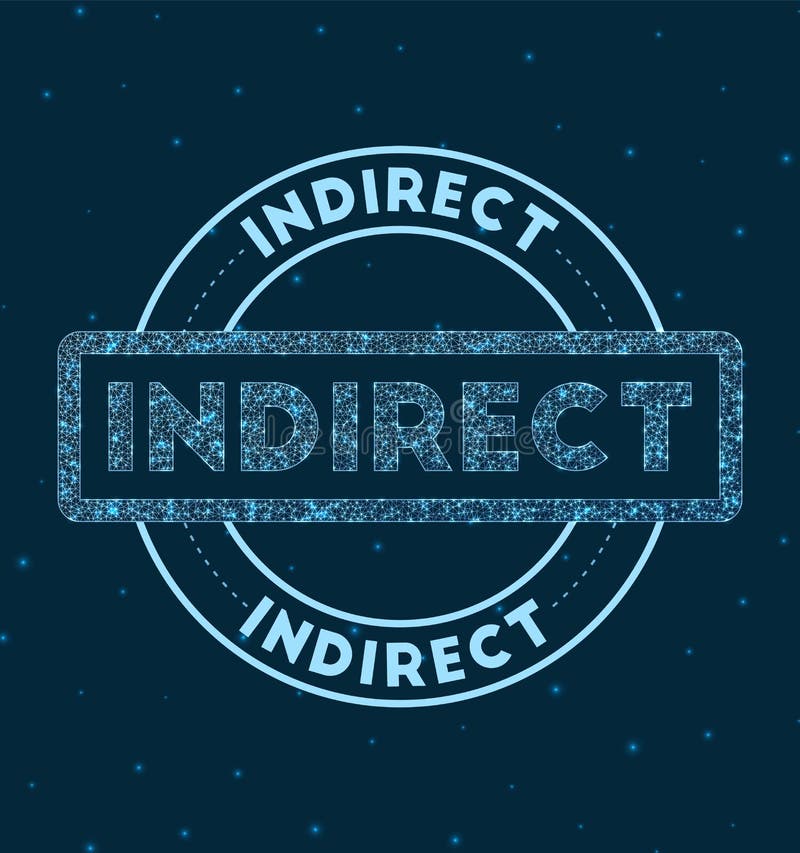 Indirect. Glowing Round Badge Stock Vector - Illustration of fractal ...