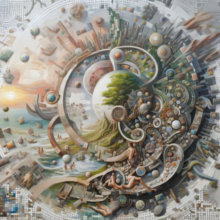 Indirect Method Mosaic Tiles Arranged on a Temporary Surface an Stock ...