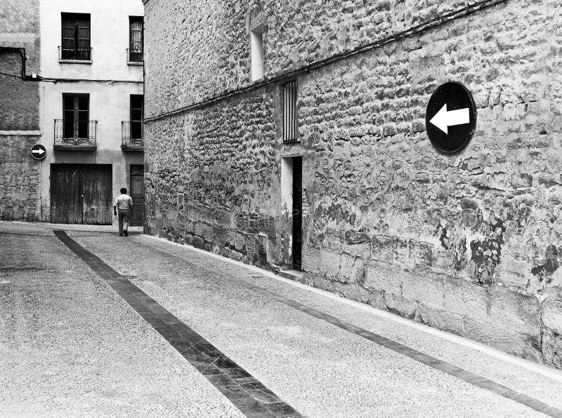 Indirizzo Stradale Della Freccia Fotografia Stock - Immagine di ...