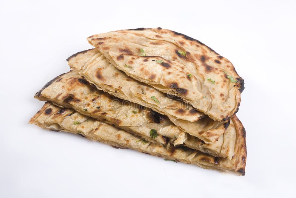Indiaas Brood of Lachha Paratha Stock Afbeelding - Image of brood, indisch: 36620469