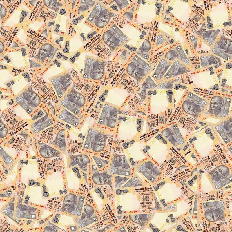 Indische Rupien Nahtlose Beschaffenheit Stockbild - Bild von ...
