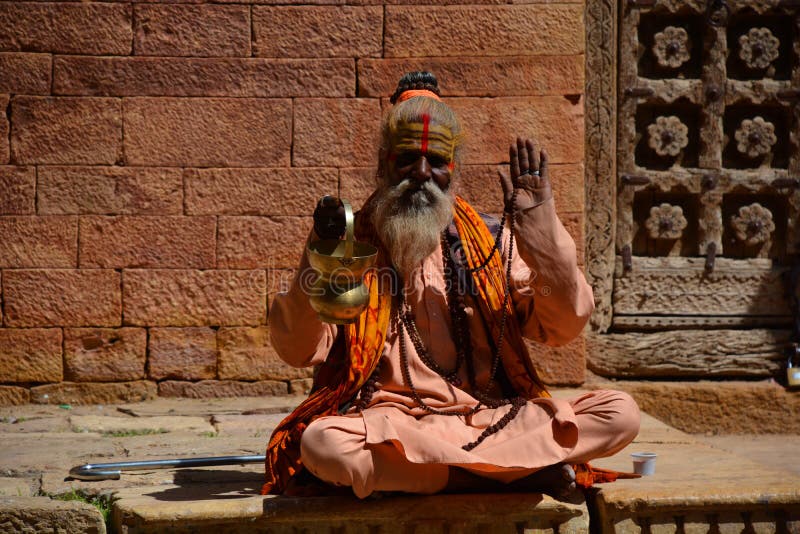 Indisk Guru Jaisalmer Rajasthan India Redaktionell Foto - Bild av ...