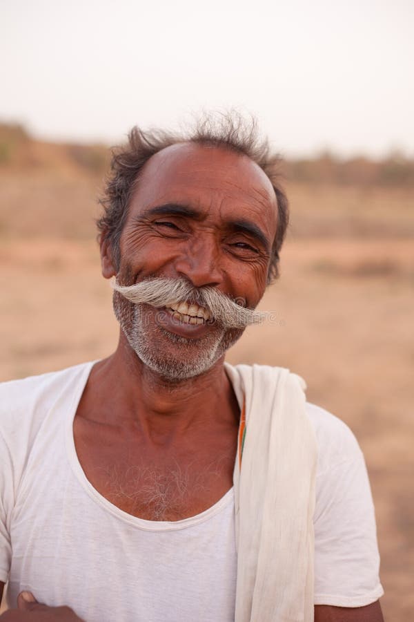 Indisk Man Med Handlebarmoustachen Redaktionell Arkivbild - Bild av ...