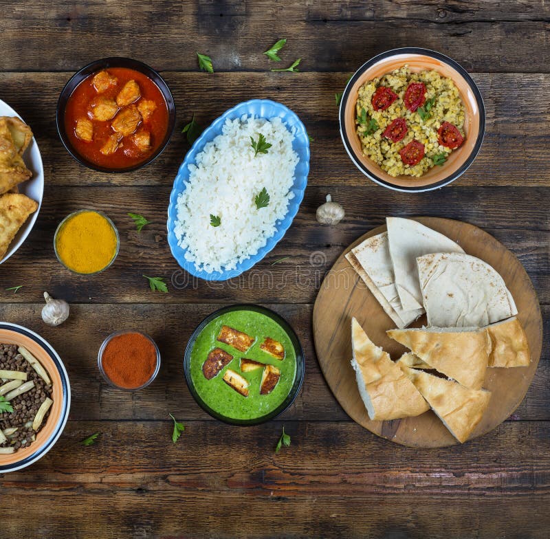 Indisk mat Indisk kokkonst arkivfoto. Bild av färgrikt - 100017858
