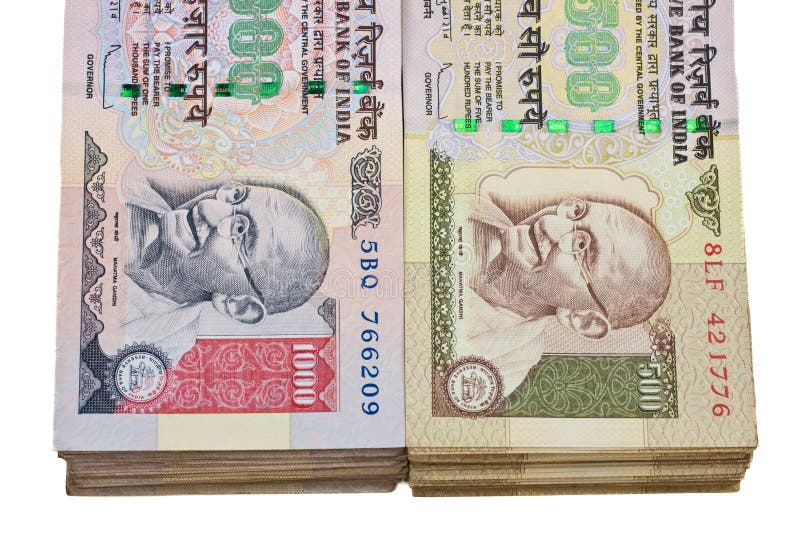 Olika Sedlar Och Mynt Av Indisk Valuta Fotografering för Bildbyråer ...