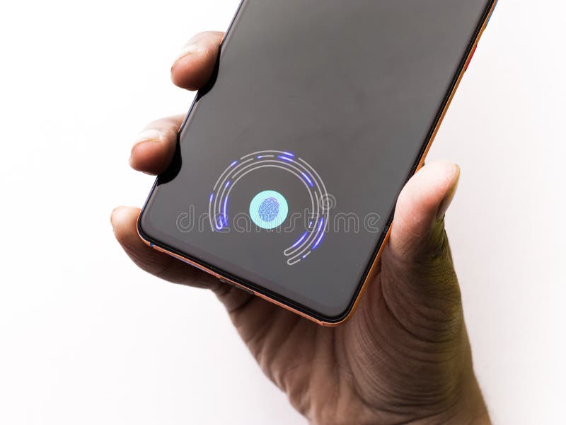 Indisplay Fingerprint Sensor Phone Isolated Photos Stock Image - Image ...