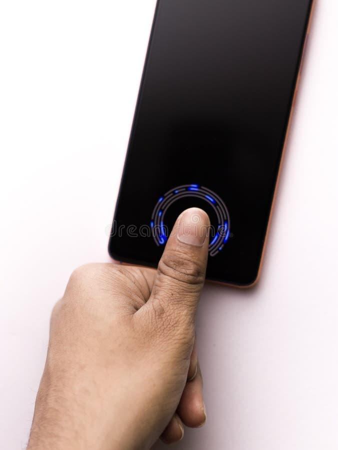 Indisplay Fingerprint Sensor Phone Isolated Photos Stock Image - Image ...