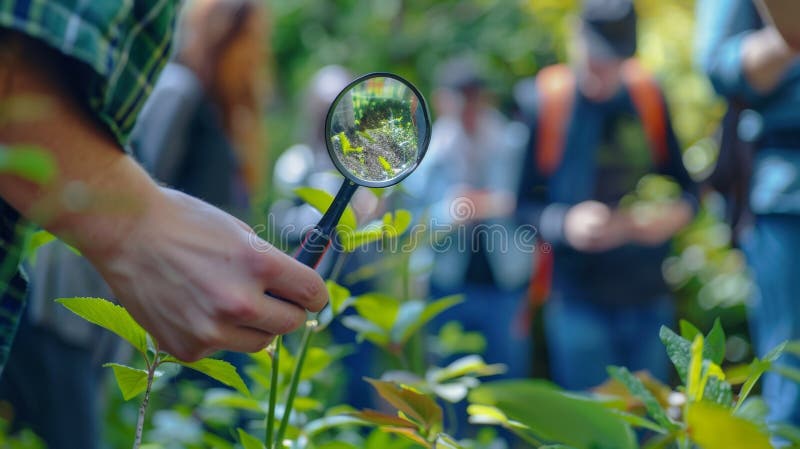 Indistinct Participants Scouring the Area for Hidden Objects Stock ...