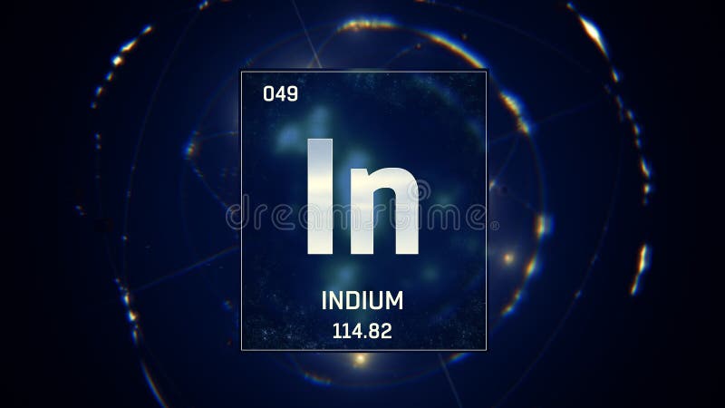 Atom of Indium with Detailed Core and Its 49 Electrons with Atoms Stock ...