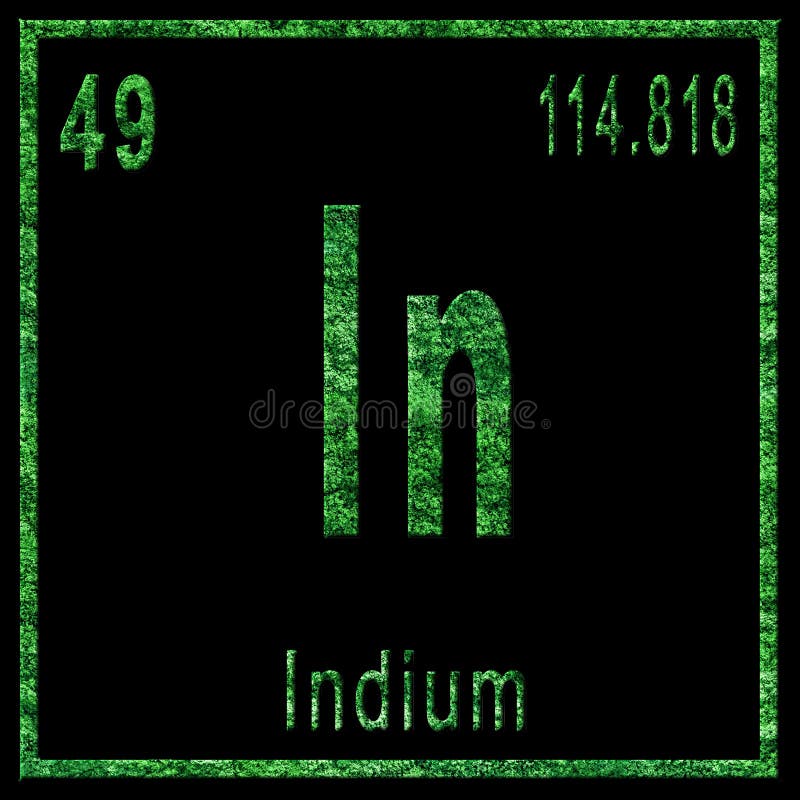 Indium Chemical Element, Green Edition Stock Illustration ...