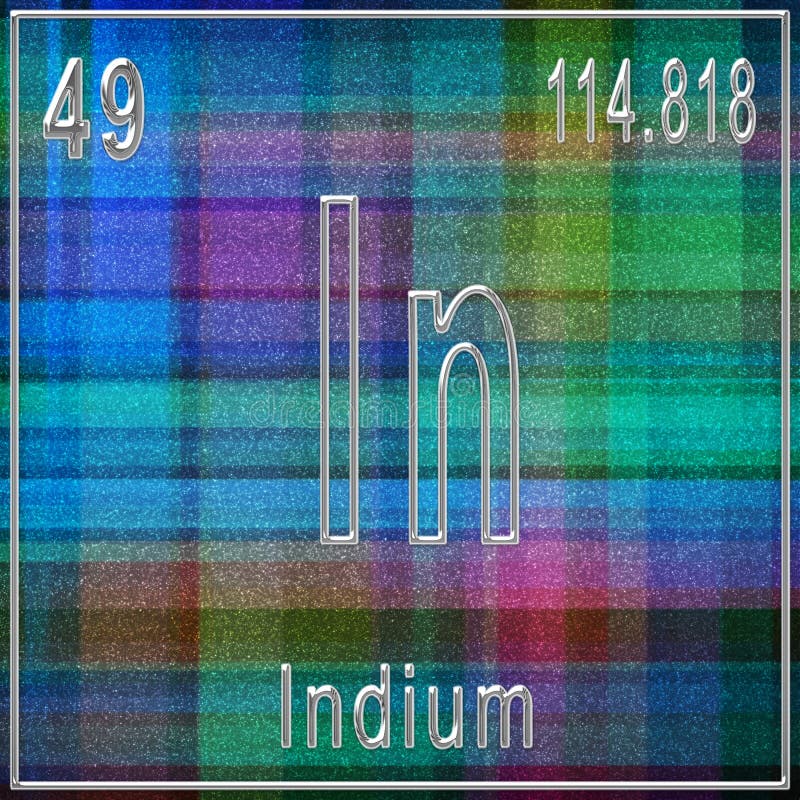 Indium on the Periodic Table of Elements Stock Photo - Image of gallium ...