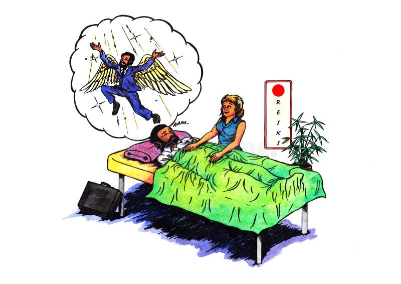 Família Feliz De Reiki (2008) Ilustração Stock - Ilustração de humor ...