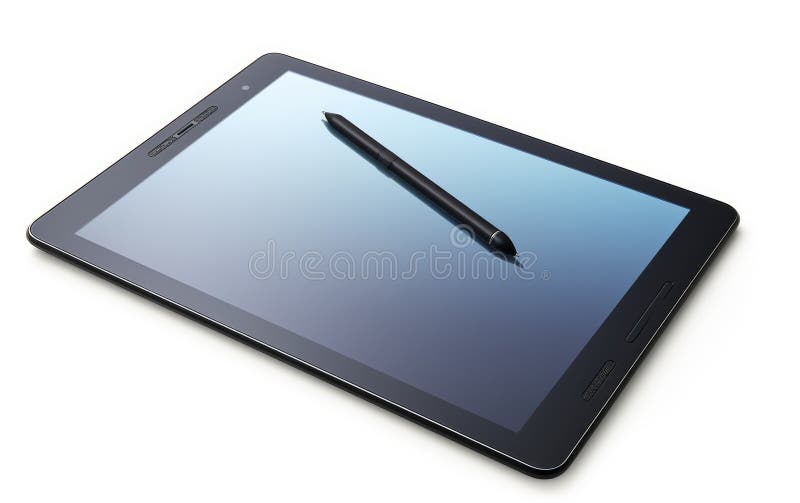 Individual Android Tablet Photo on White Background Stock Illustration ...