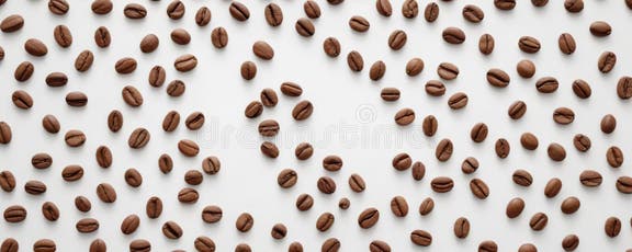Individual Coffee Beans Placed in a Precise Triangular Formation on a ...