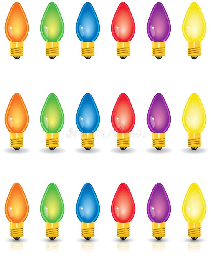 Individual Colored Christmas Lights Stock Photo - Image of blue, shadow ...