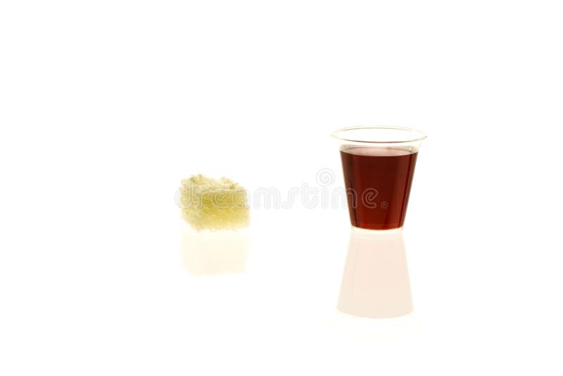 Individual Communion Cup with Bread Stock Photo - Image of religion ...