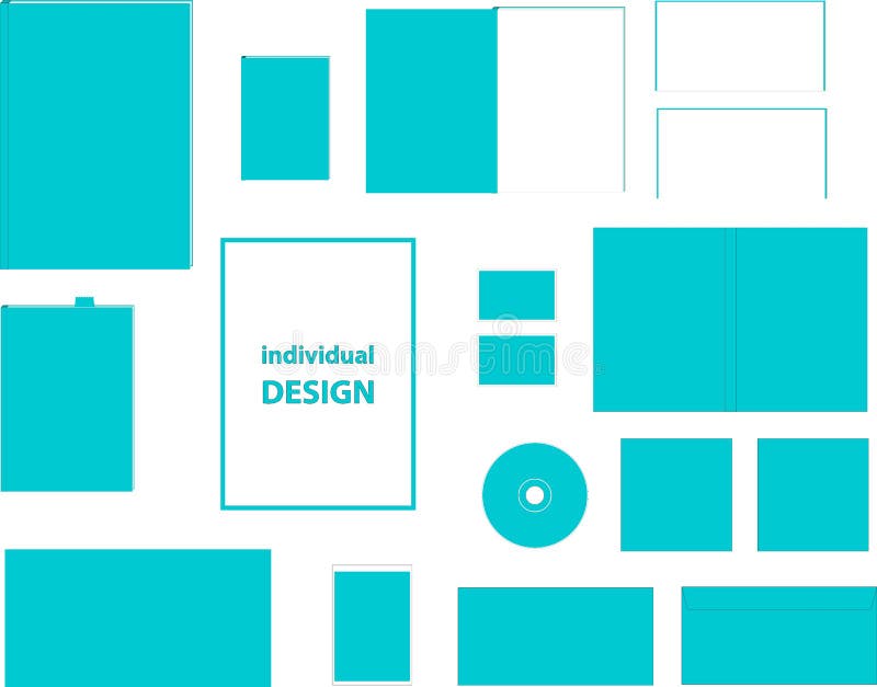 Book Cover Template. Blue Color Book. Stock Vector - Illustration of ...