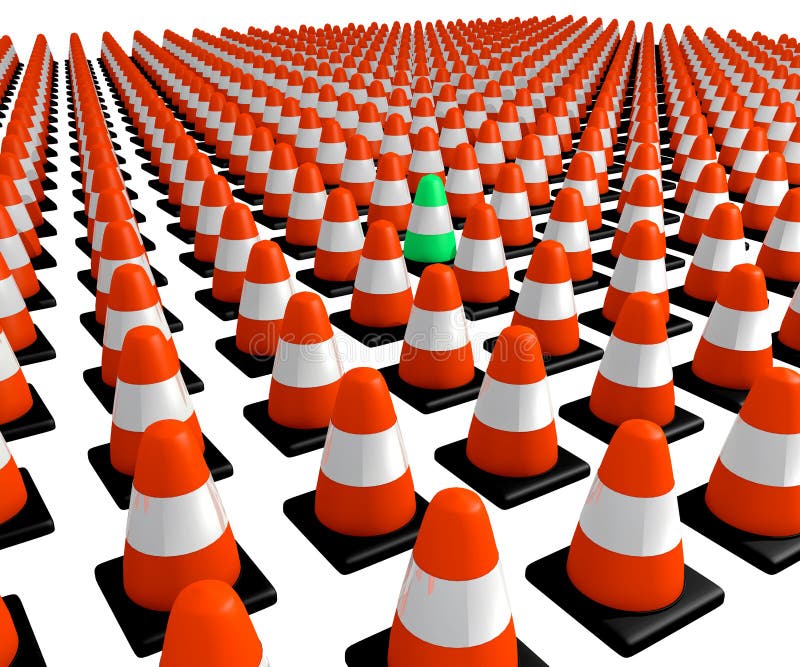 Individual in a Field of Uniformity Stock Illustration - Illustration ...