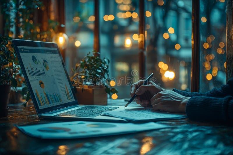 An Individual is Filing Out a Business Application on Their Computer at ...