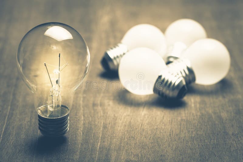 Individual Glowing Bulb stock image. Image of chief, achieve - 94738089