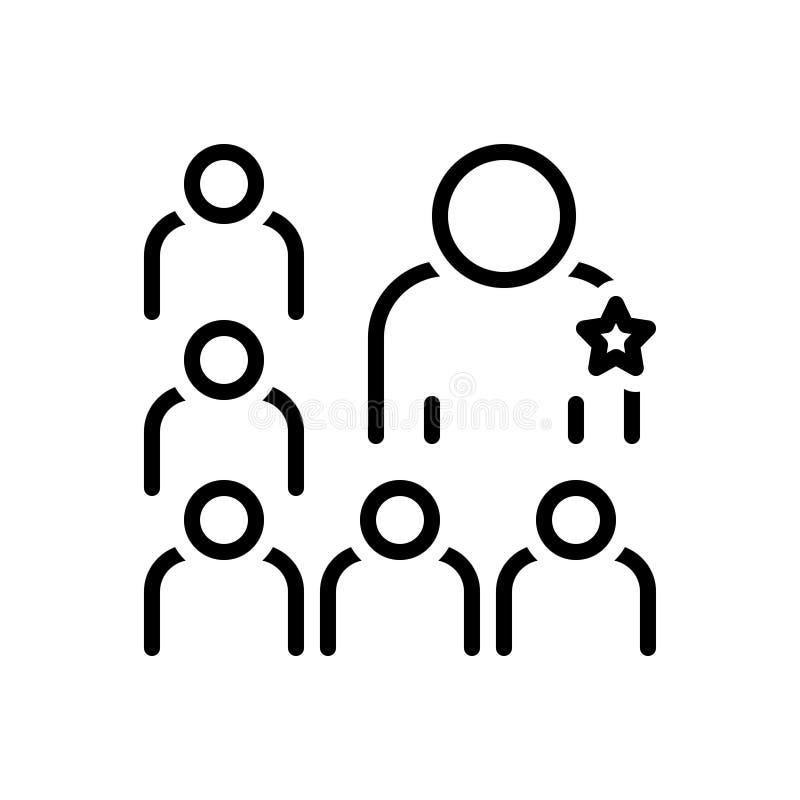 Black Line Icon for Individual, Personal and Private Stock Illustration ...