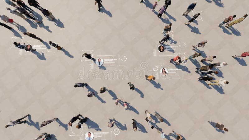 Individual Identification in a Crowd Stock Video - Video of camera ...