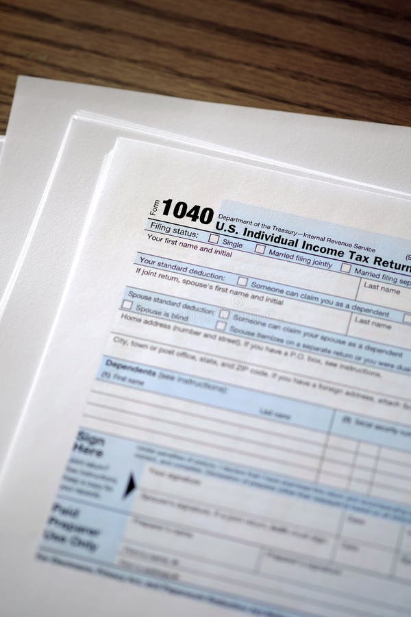 Taxes 1040 Tax Return Form editorial stock photo. Image of america ...