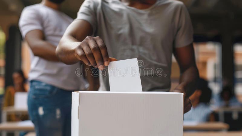 A Hand Casting Ballot Vote.AI Generated Image Stock Photo - Image of ...