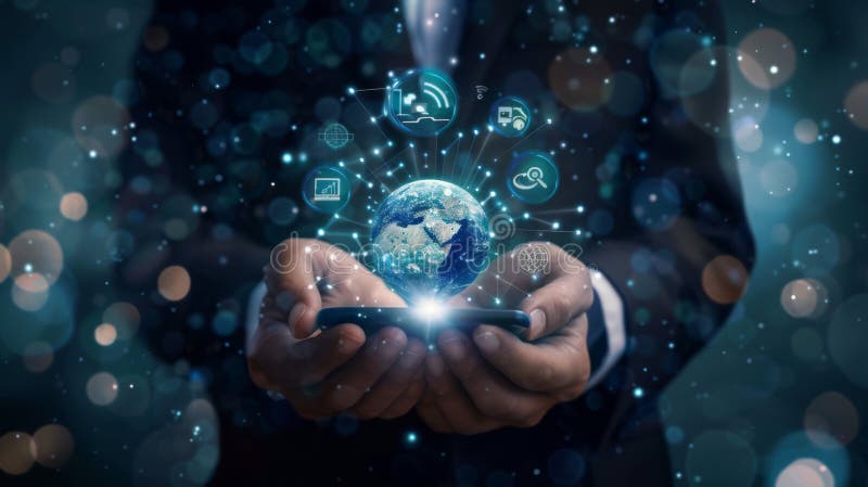 An Individual is Interacting with a Futuristic Holographic Interface ...