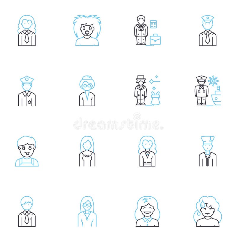 Individual Persona Linear Icons Set. Self, Identity, Ego, Personality ... Individual Persona Linear Icons Set. Self, Identity, Ego, Personality ...