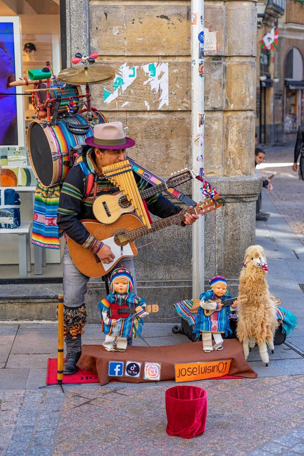 Individual of Peruvian Origin Playing Different Instruments in the ...