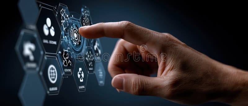 An Individual is Placing Their Finger on a Touchscreen Interface Stock ...