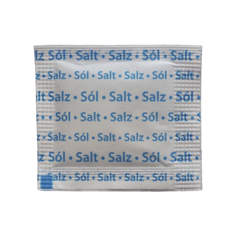Individual salt sachet stock image. Image of cuisine - 287643795