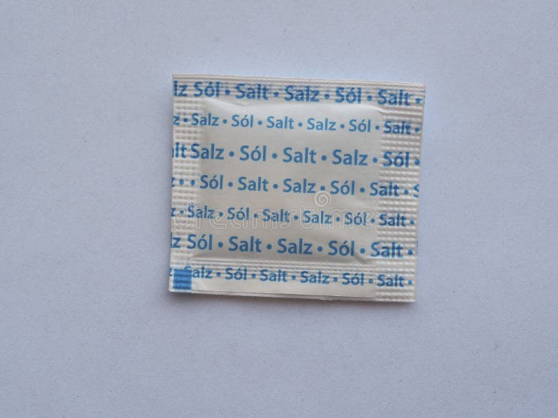 Individual salt sachet stock image. Image of sachet - 311379157