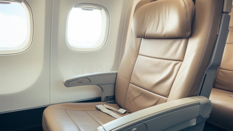 Single Seats for Passengers Aboard Airplanes.AI Generated Stock ...