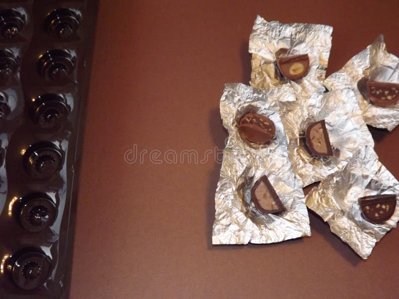 Wrapped chocolates stock image. Image of chocolates, papers - 53588225