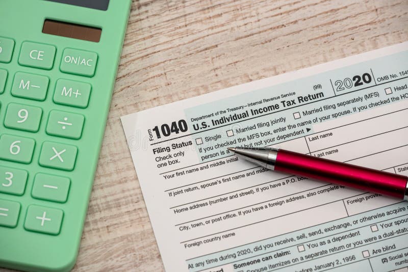 1040 individual tax form editorial stock photo. Image of concept ...