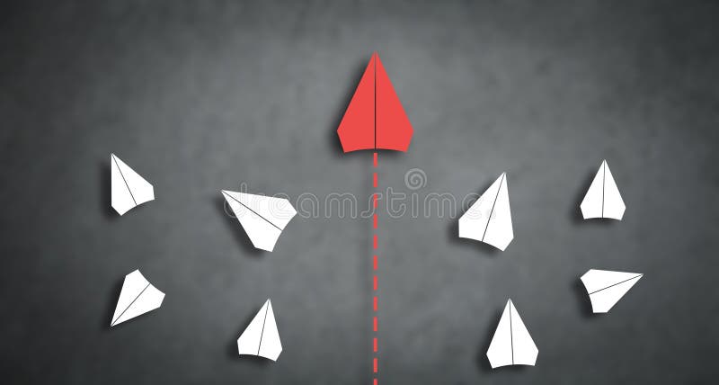 Individual and Unique Leader Plane. Think Different Stock Illustration ...