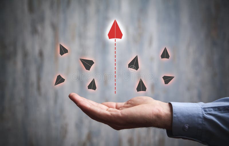 Individual and Unique Leader Plane. Think Different Stock Photo - Image ...