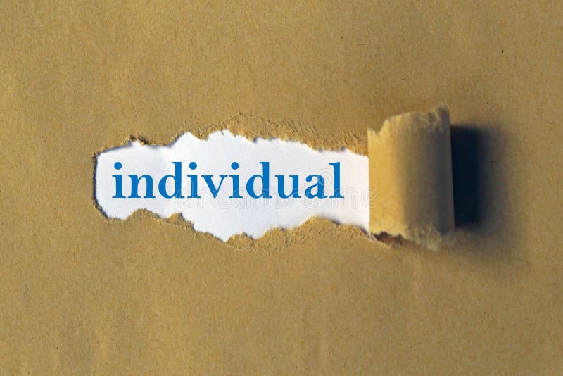 Individual on paper stock image. Image of individuality - 136068175