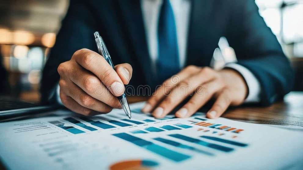 An Individual is Writing on Paper Using a Pen while Simultaneously ...