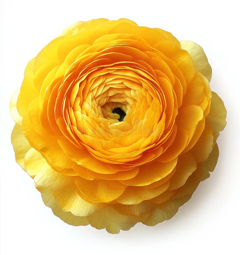 An Individual Yellow Ranunculus with a Transparent Backdrop. Stock ...