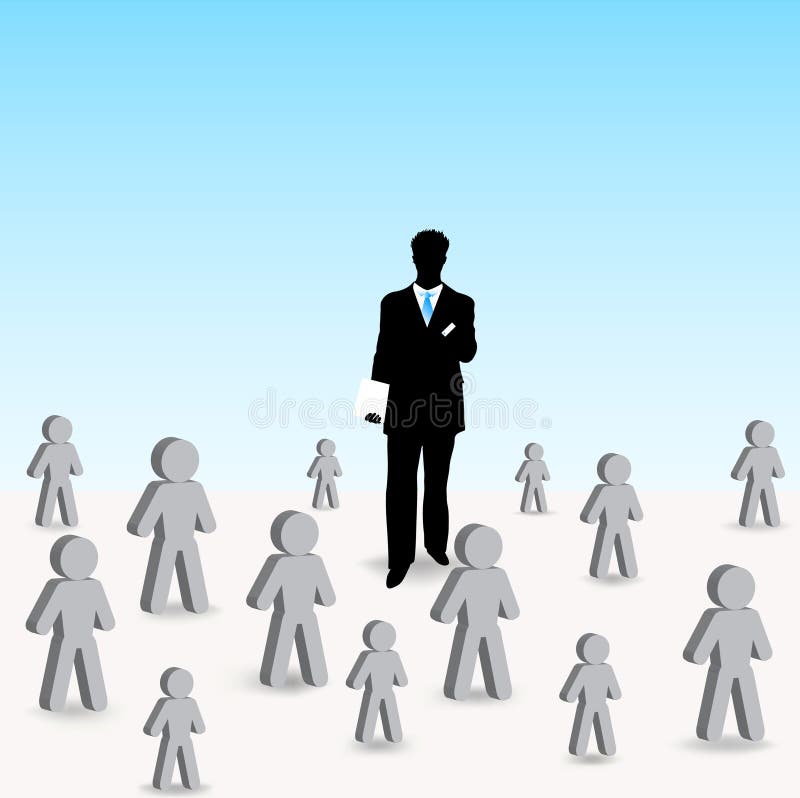 Individualidad ilustración del vector. Ilustración de muchedumbre ...