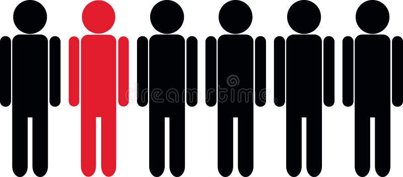 Individuality stock vector. Illustration of black, symbol - 29584117