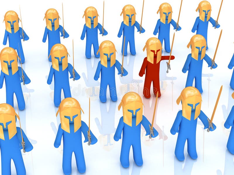 Individuality Symbol, Blue Ball and Other Balls Stock Illustration ...