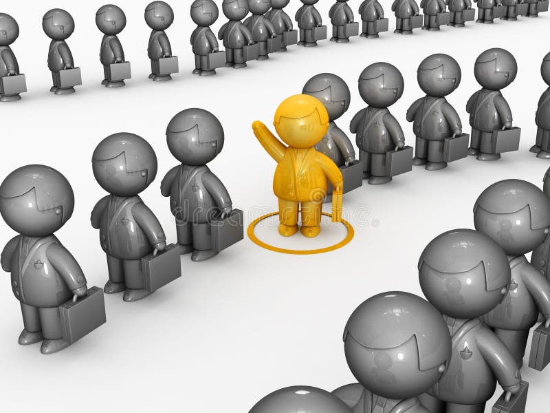 Individuality concept stock illustration. Illustration of volunteer ...